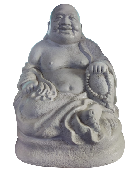 Sitting hotai buddha pompeii ash 33cm height | Royal Garden Centre