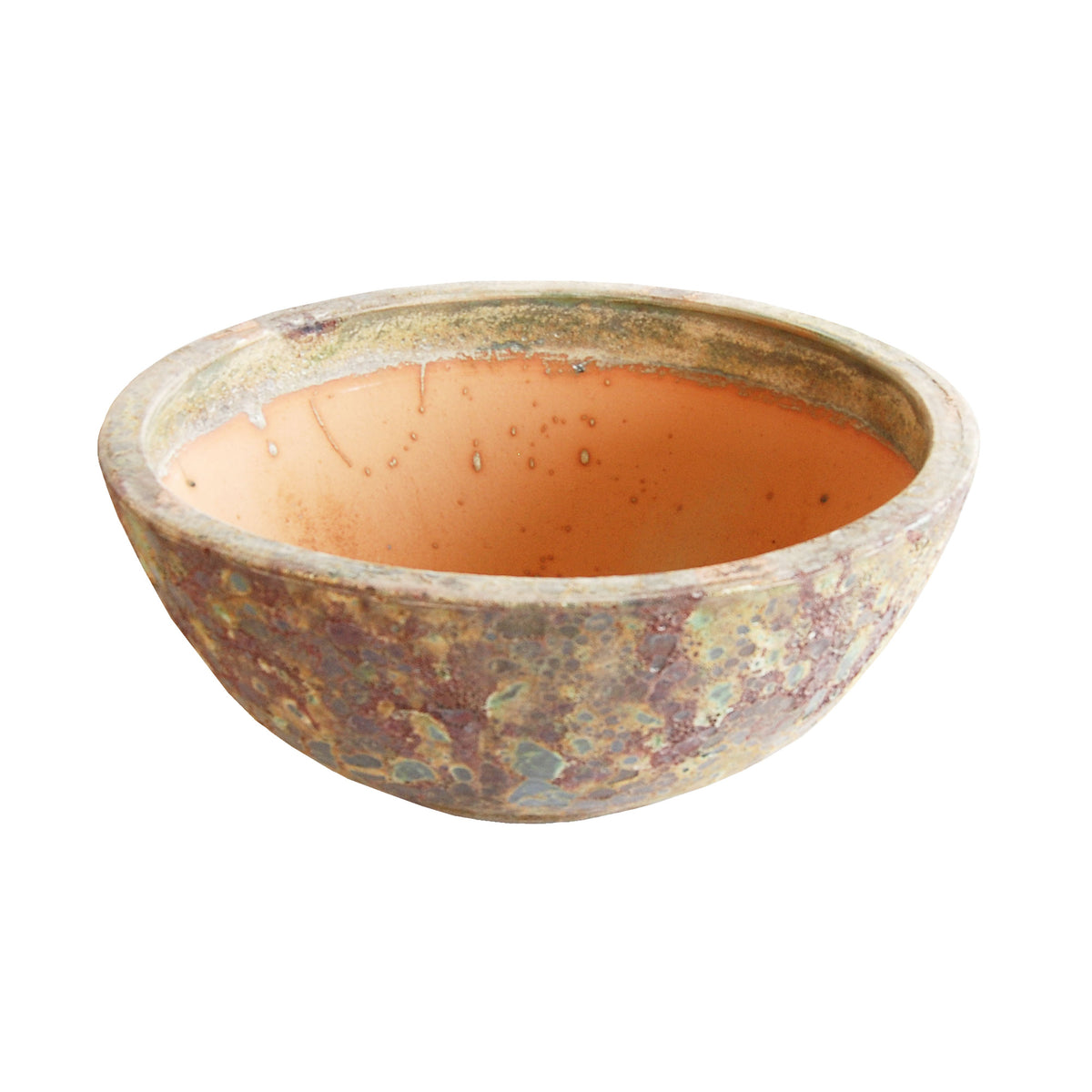 Glazed Bubble Round Low Bowl PKC-1350 |Wide Round Ceramic Pot with ...
