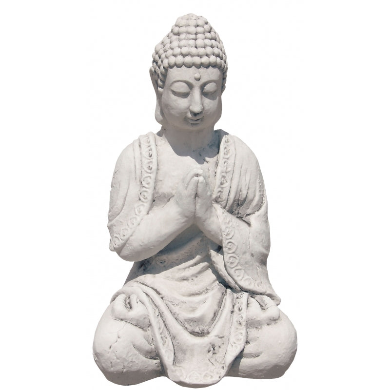 Paduma Concrete Greeting Buda Statue Gris | Royal Garden Centre